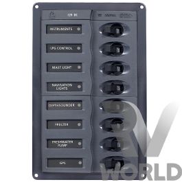 8 Way Circuit Breaker Panel - Vertical - Shop RV World NZ