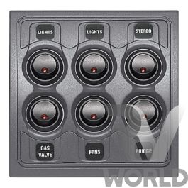 6 way Interior Switch Panel With Blade Fuses - Shop RV World NZ